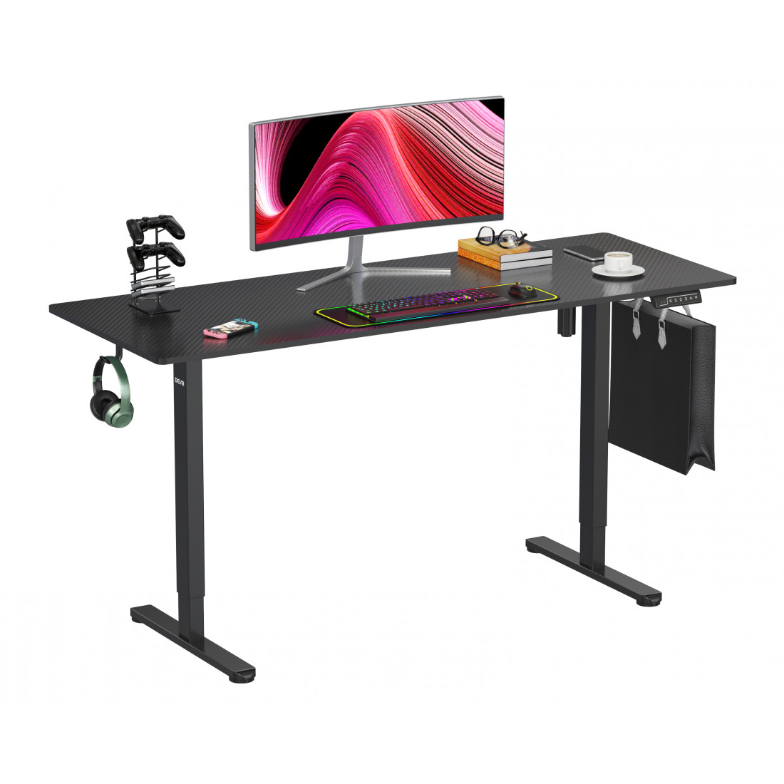 Devo Gaming Table - Agr Lite Frame - Black